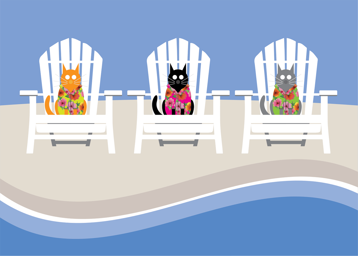Beach Chair Cat Collection | marcartshop