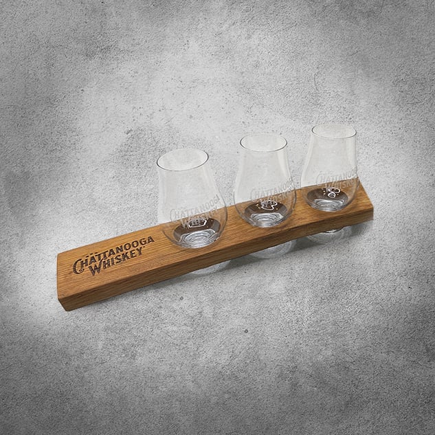 3 Sample Branded Flight Board / Chattanooga Whiskey Store