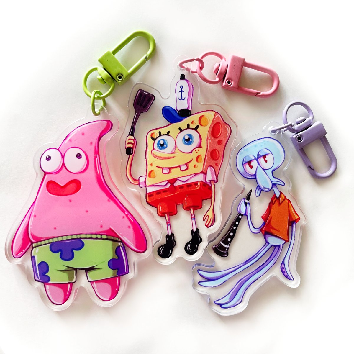 Spongebob Squarepants Acrylic Keychains | Lydia Perez Artist