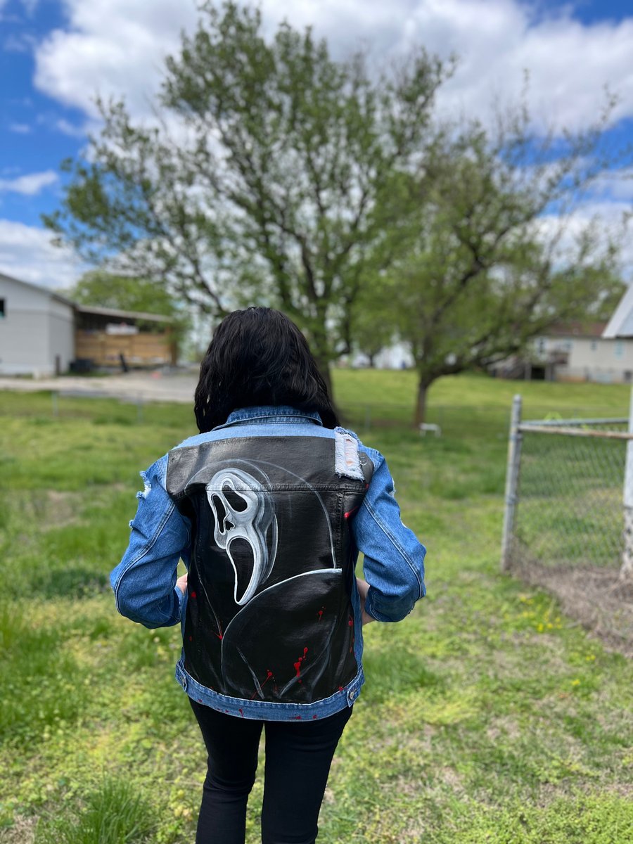 Scream Ghost Face Denim Jacket | i want it HAT way