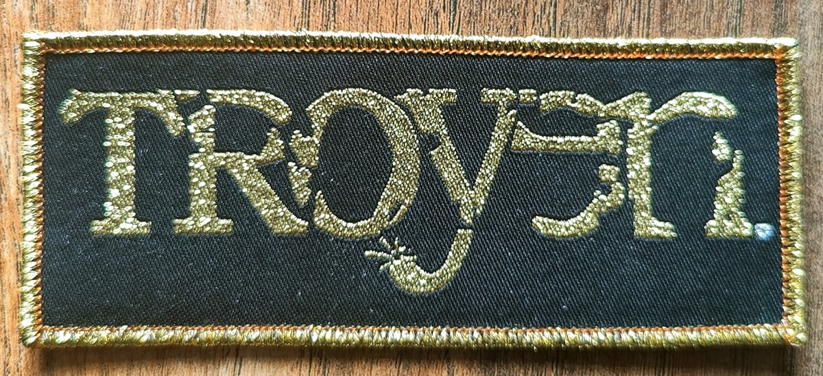 Limited Edition 12x5cm Gold Logo/Edged Patch | Official Troyen Merchandise