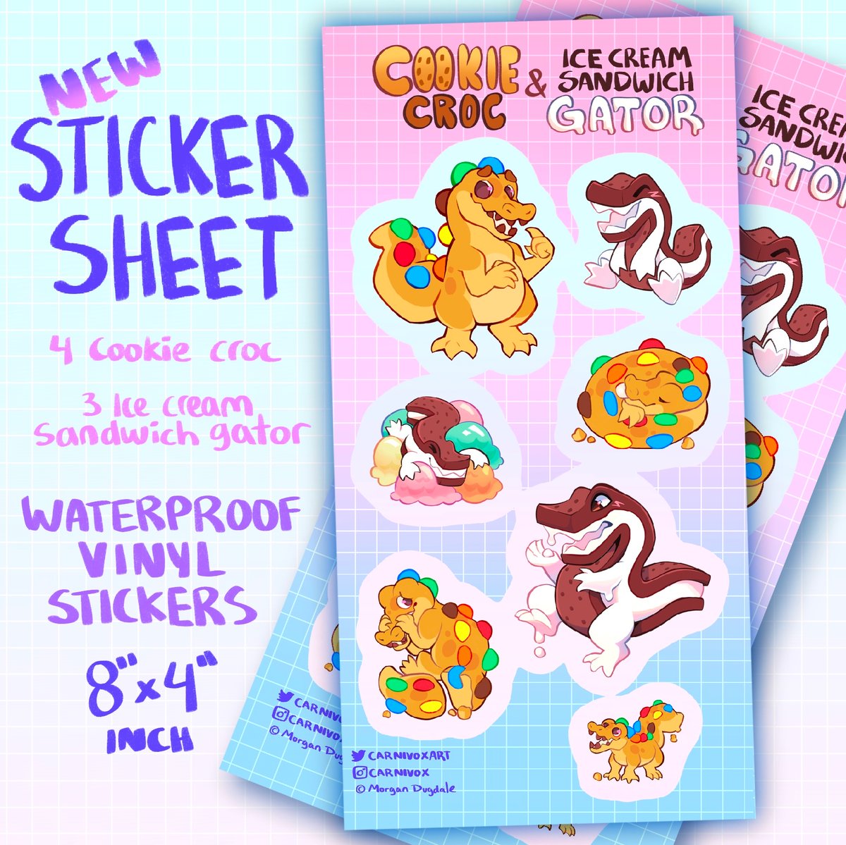 NEW Croc & Gator Sticker Sheet | Carnivox