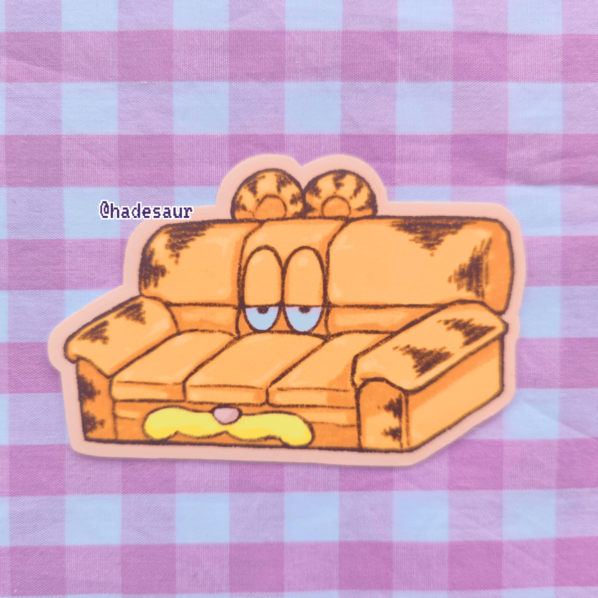 Garfield Couch Sofa Waterproof Vinyl Sticker | hadesaur