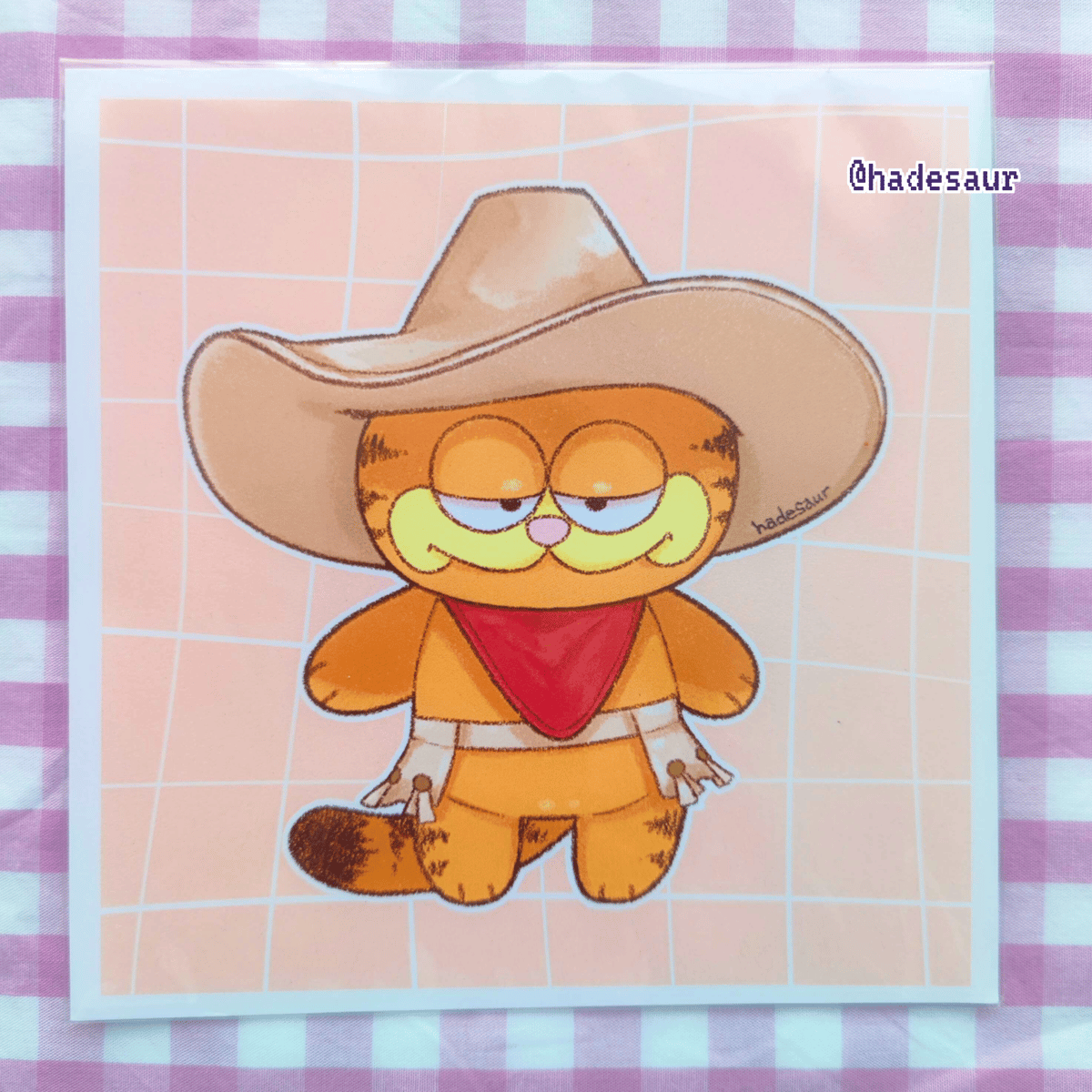 Cowboy Garfield Art Print | hadesaur