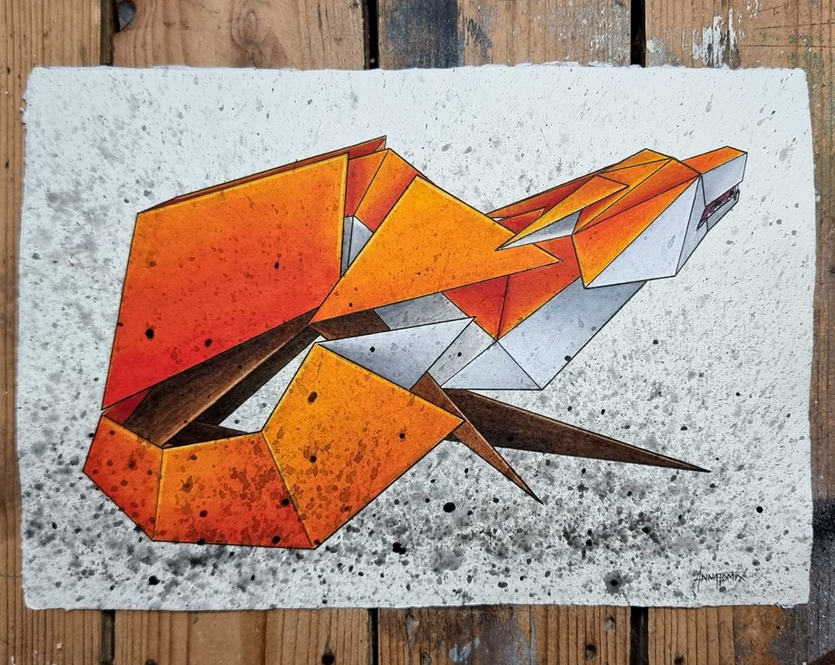 "Mars" original watercolour / ANNATOMIX