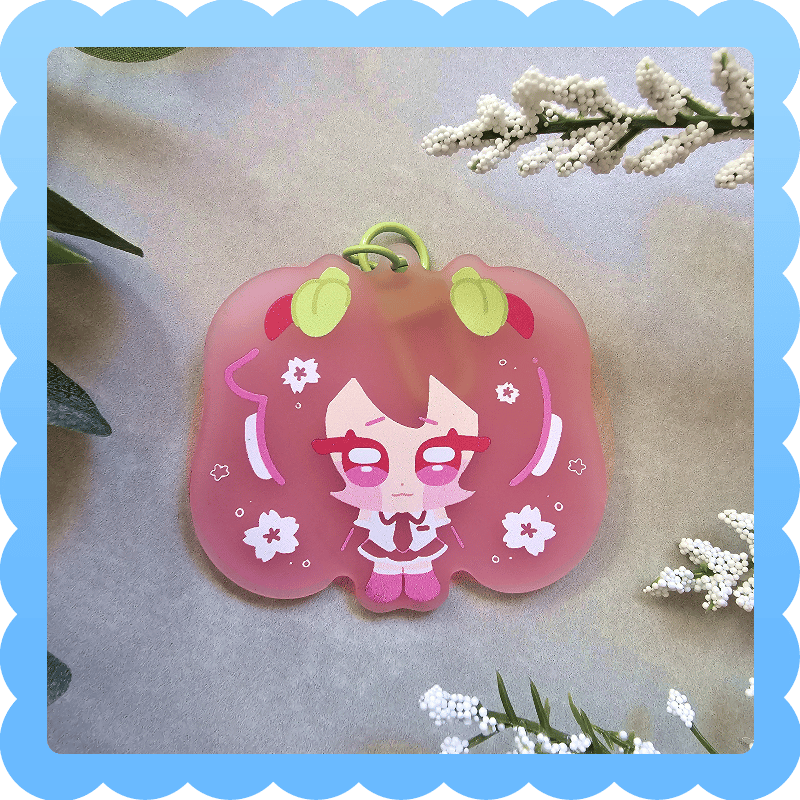 sakura miku ️ frosted acrylic charm | jeanini's art shop