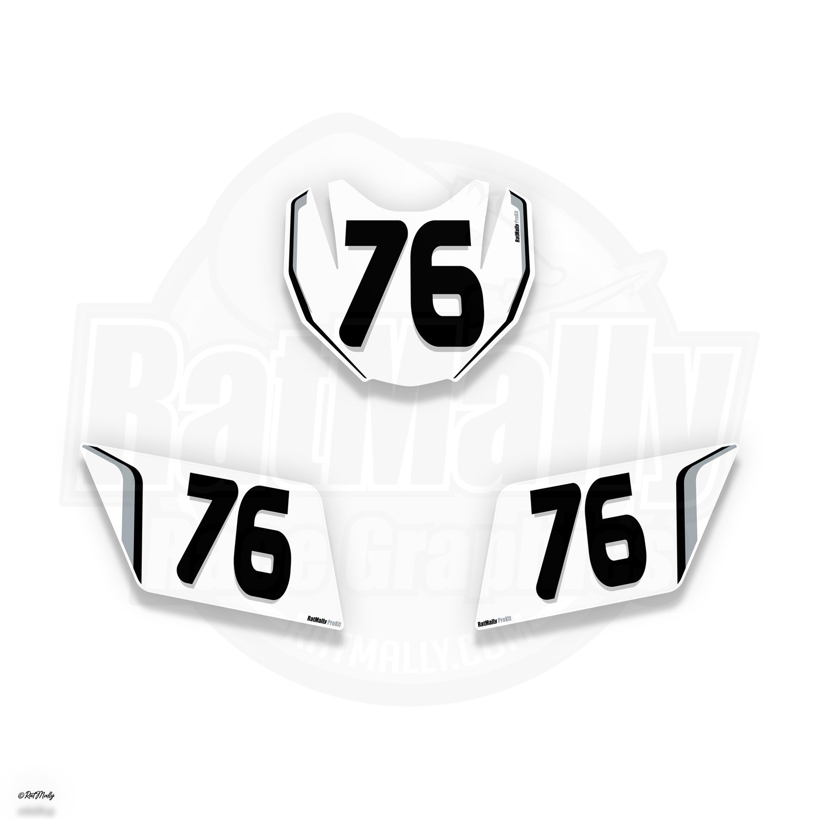 Race Number Boards to fit Triumph 765RS Street Triple / RatMally Graphics
