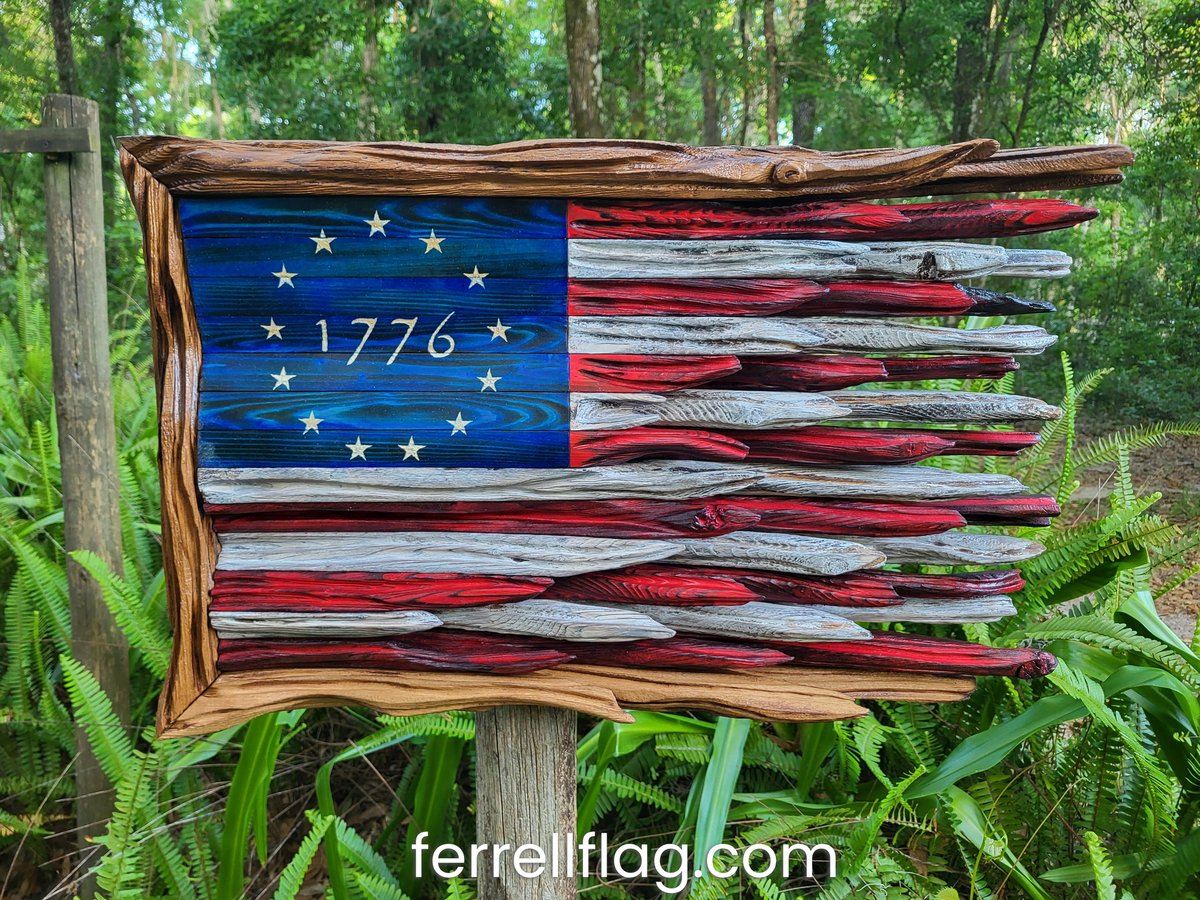 # 637 MEDIUM BATTLE FLAG WITH CYPRESS TRIM | Ferrell Flag