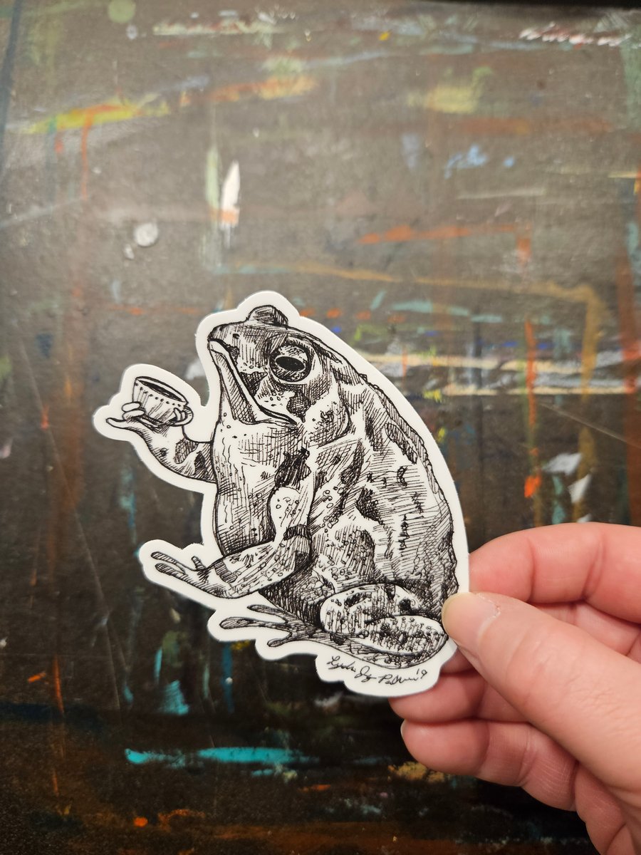 Tea Toad Sticker | Lydia Joy Palmer Art + Design