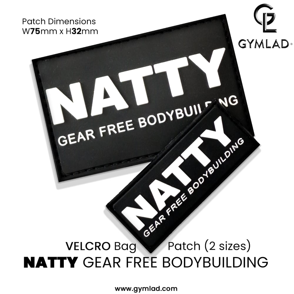 NATTY Gear Free Bodybuilding Velcro Bag Patch – Natural Athlete Gym Accessory | GYMLAD