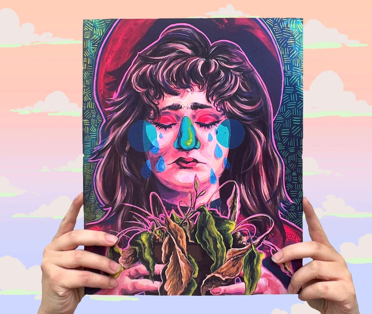 Ready to ship “Gone" 11” x 14” Acrylic Digitized Art Print | Leann the ...