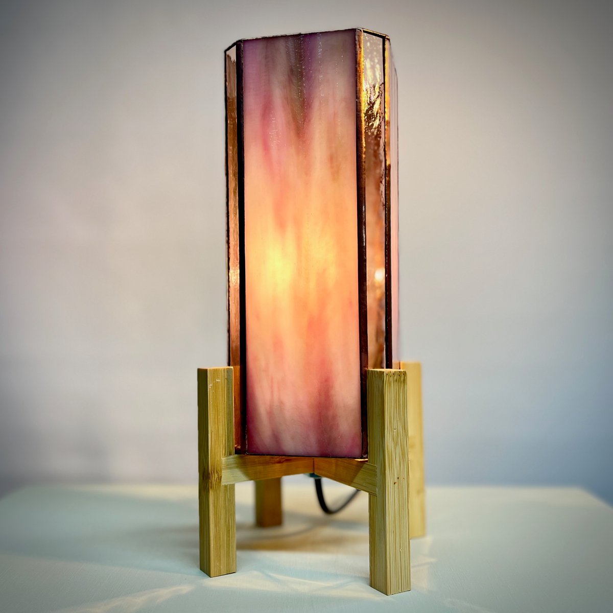 Pink Sunset Glass Lamp | Glass Rhythm Lighting