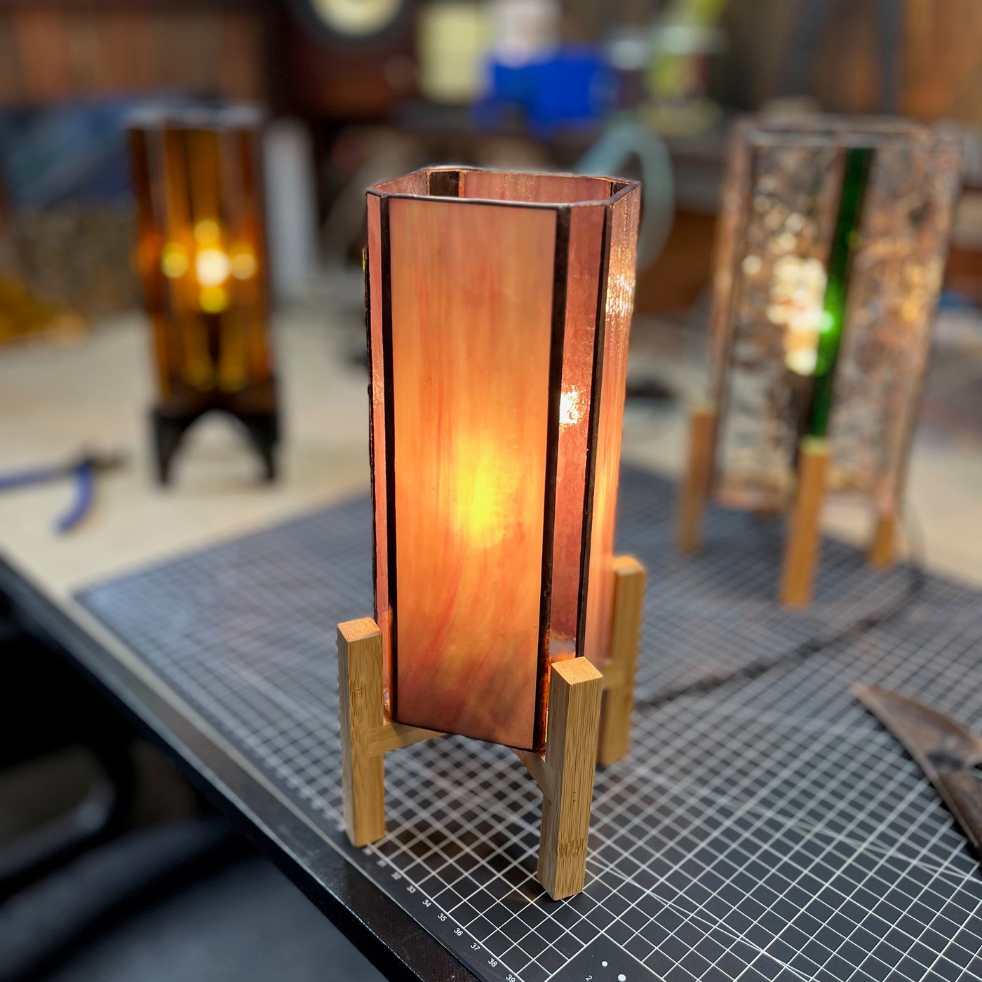 Pink Sunset Lamp | Glass Rhythm Lighting