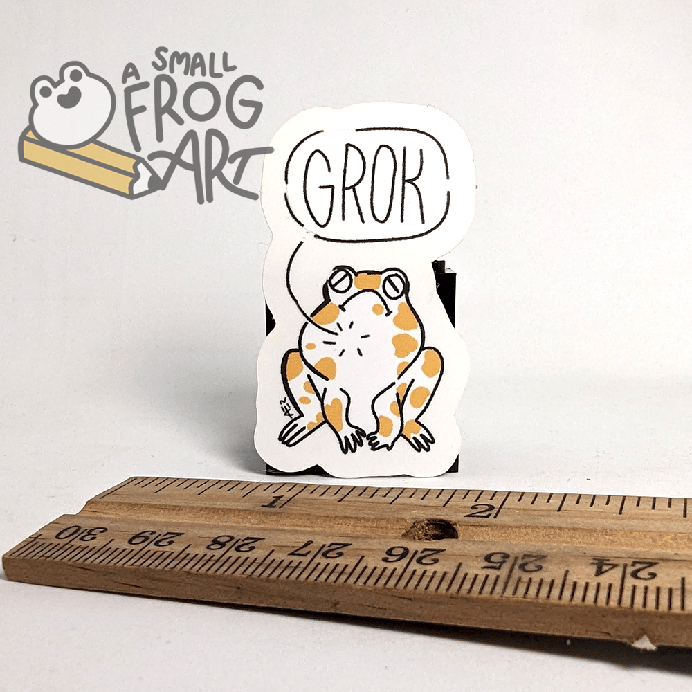 Grok | Transparent Border | A Small Frog Art