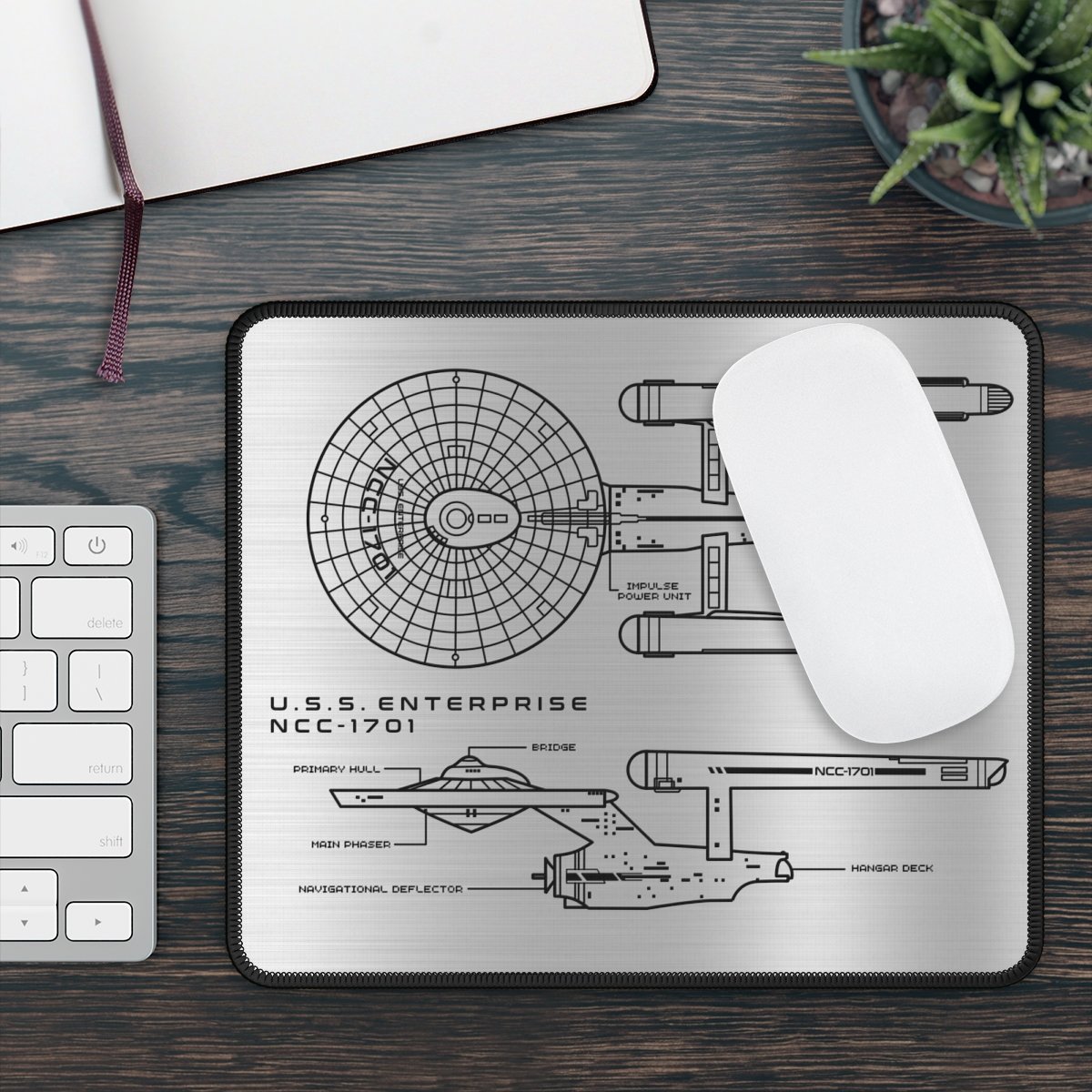Star Trek, USS Enterprise Mouse Pad, | Trekdom By Artworx