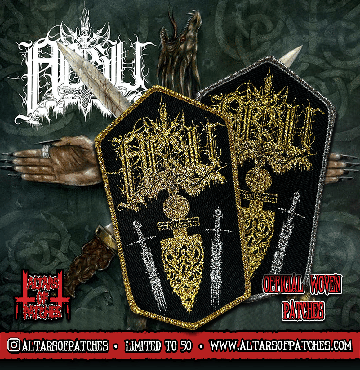 Absu - "Hallstatt" Official Patch | Altars of Patches