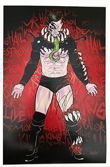 Demon Balor Print - SIGNED BY FINN BALOR | Headlocked Comic
