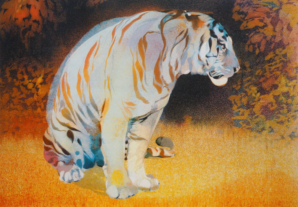 A2 Tiger in The Bear Rainforest Screenprint | Georgia Green