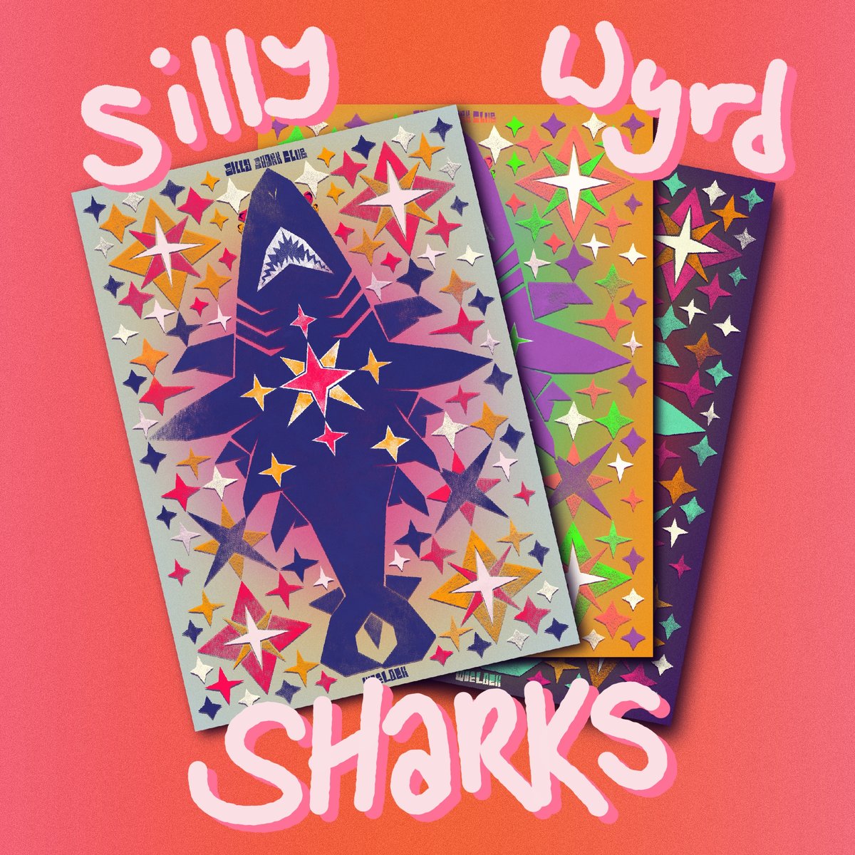 Silly Wyrd Shark Postcard | catnoli