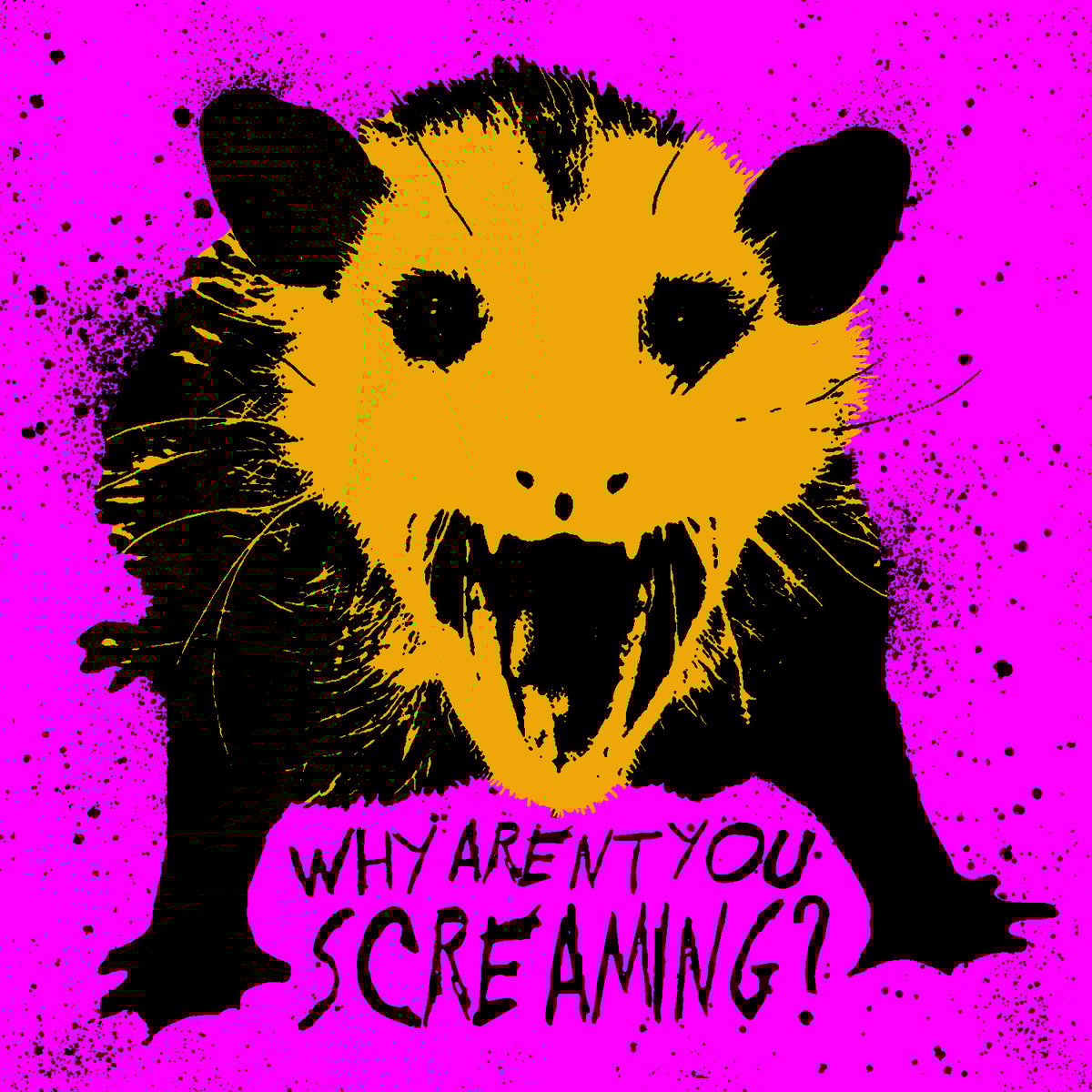 Screaming Opossum Sticker | Pop Octopus