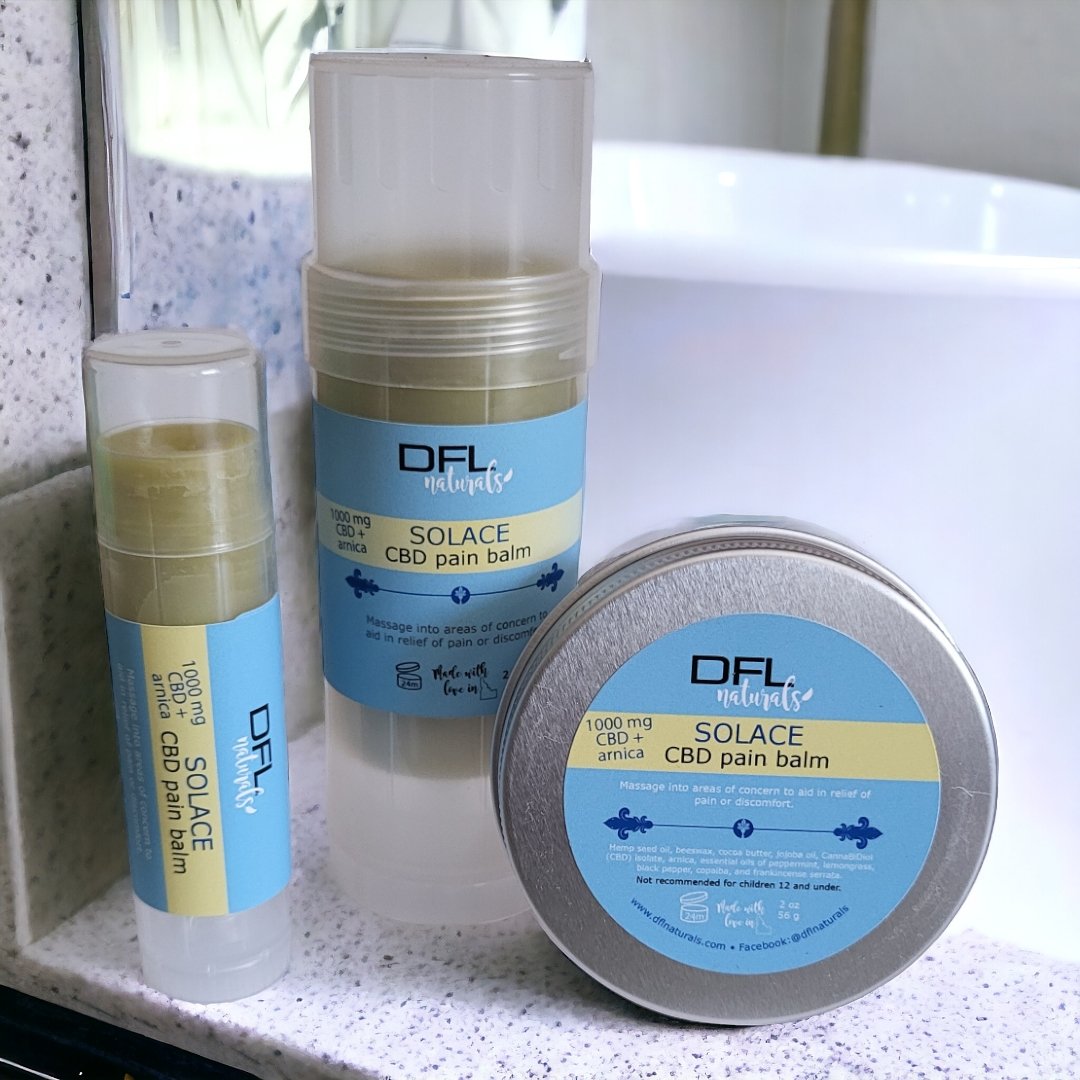 Solace C B D + arnica pain balm | DFL Naturals