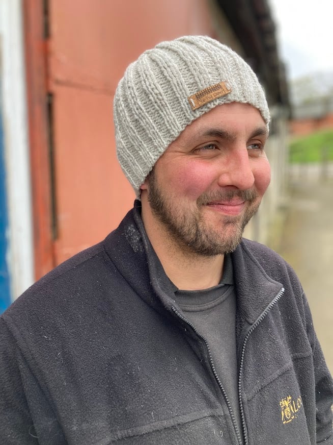 Ribbed Beanie in rare breed British wool | The Peg Loomer