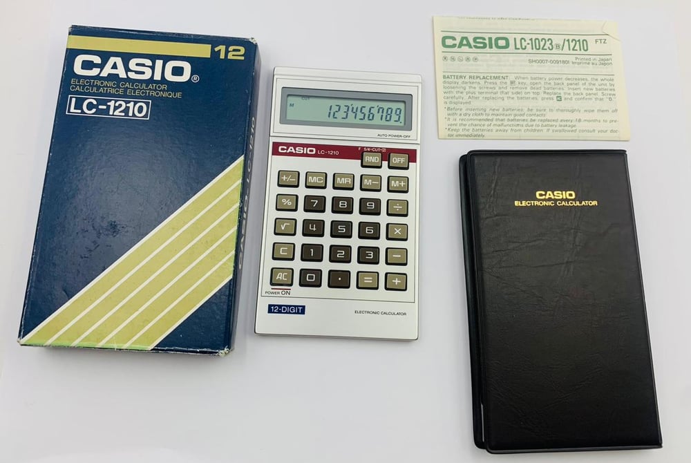 New Old Stock,Vintage Casio LC-1210,LC1210,12 digits display, LCD ...
