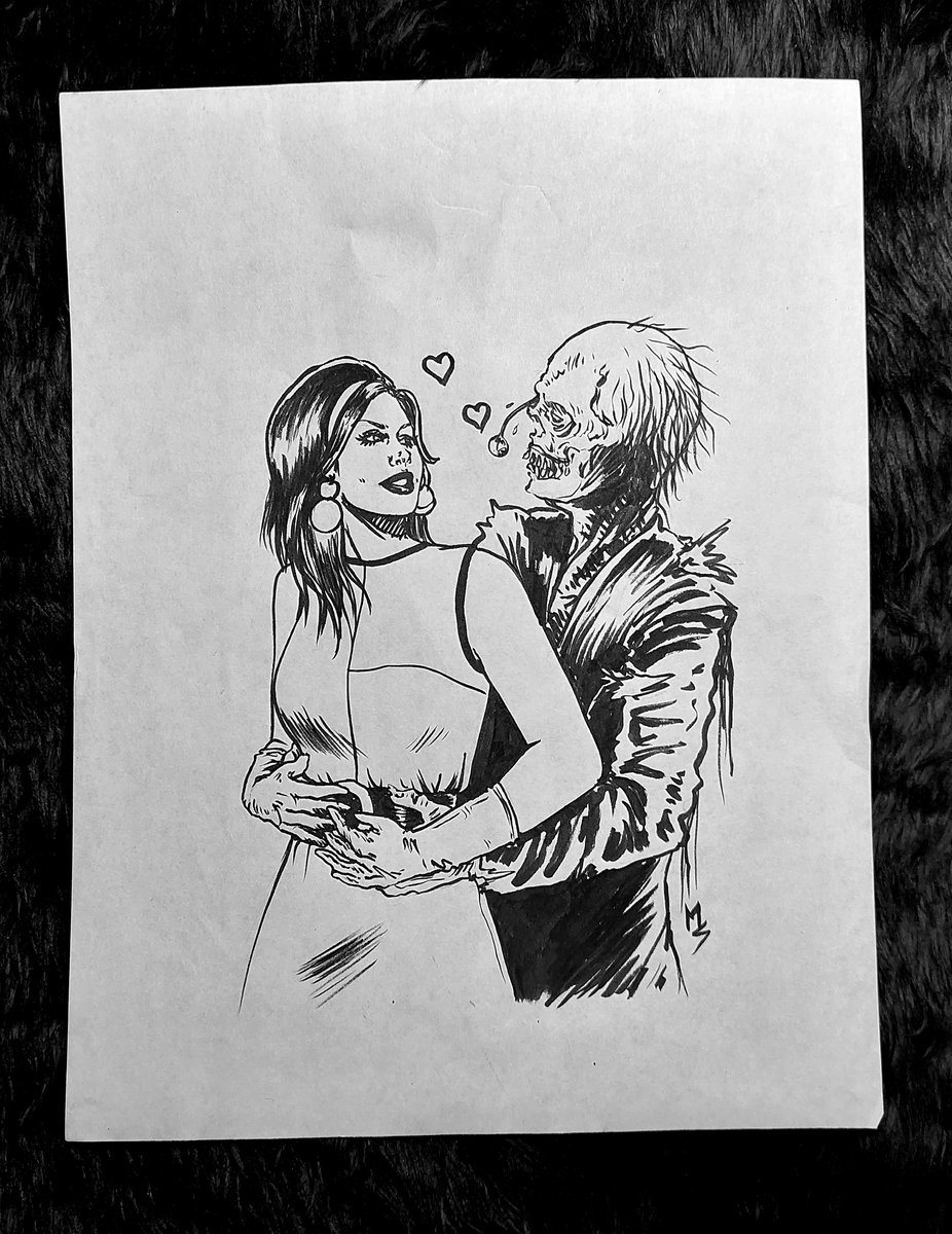 Spooky Portrait #4 Ink Original | Mónica Sandoval Illustration