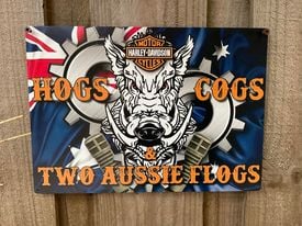 Mancave Sign - A4 | Hogs, Cogs and Two Aussie Flogs
