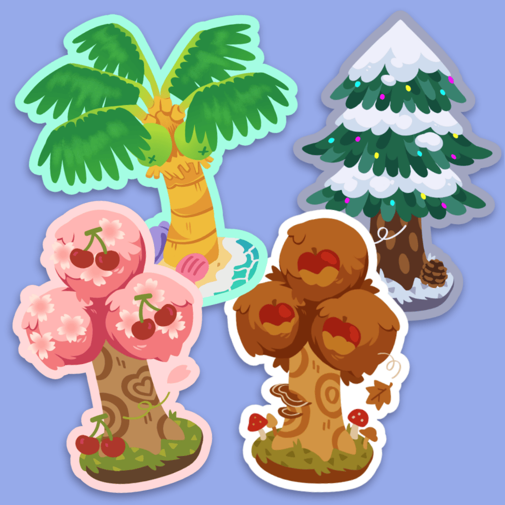 Animal Crossing Tree Stickers | DRACONONITE SHOP