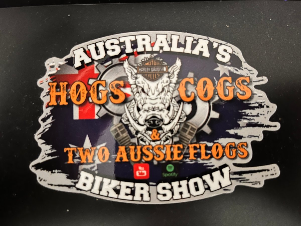 Sticker (Laser Cut around Image) | Hogs, Cogs and Two Aussie Flogs