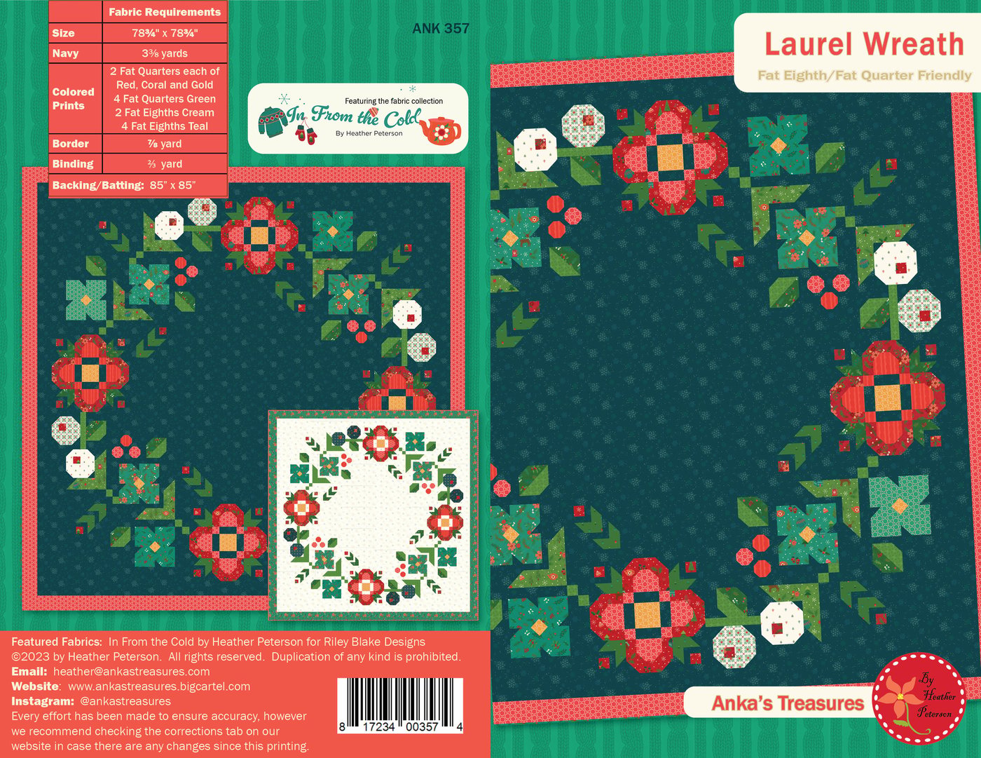 Laurel Wreath Paper Pattern | Anka's Treasures