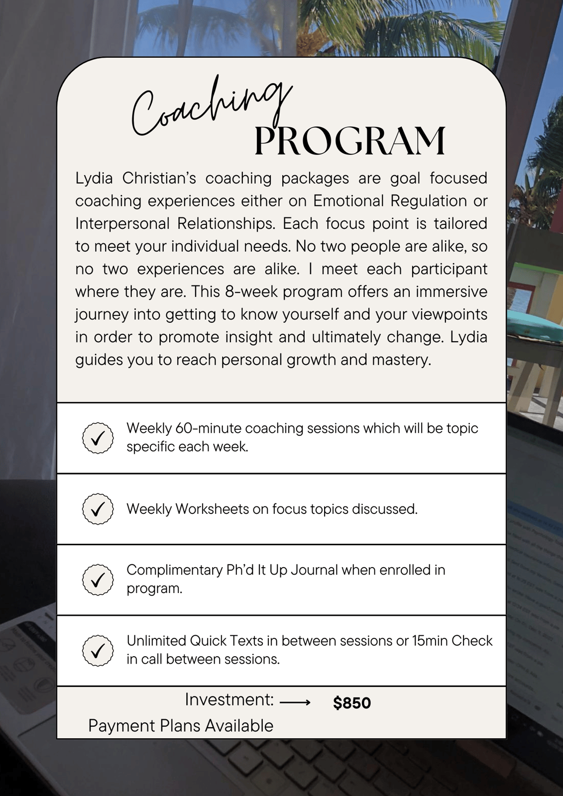 Coaching Program | Lavish Artistic Crown