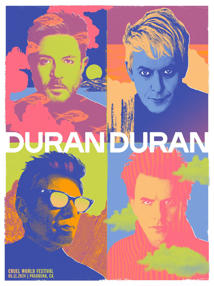 Duran Duran Cruel World Festival Poster | M. Lineham Art