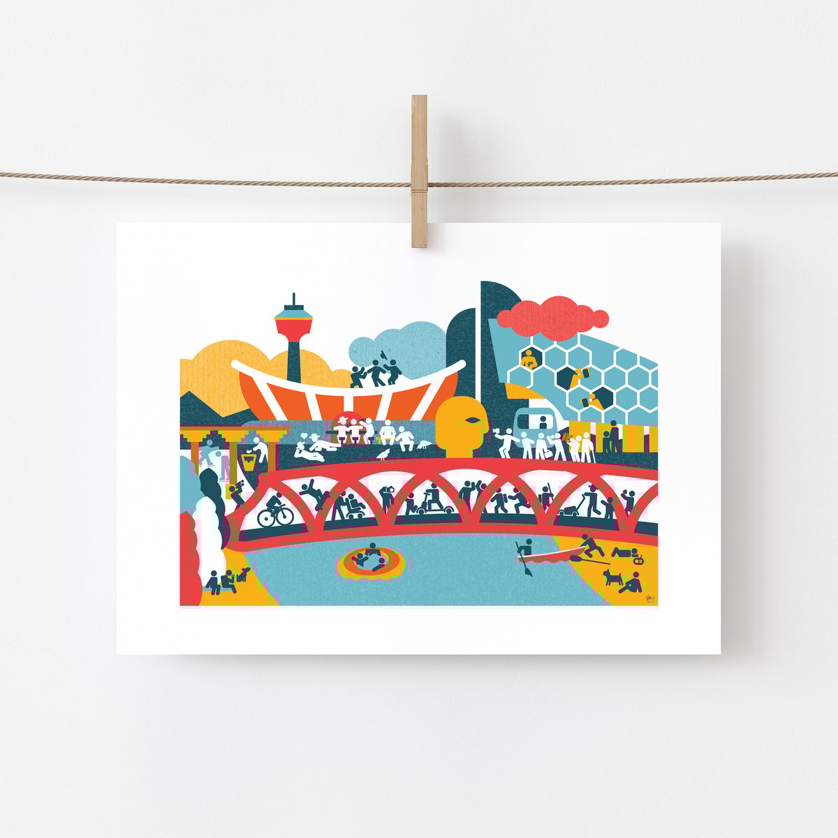 Calgary Pictogram - Art Print | Dollar Store Doodles
