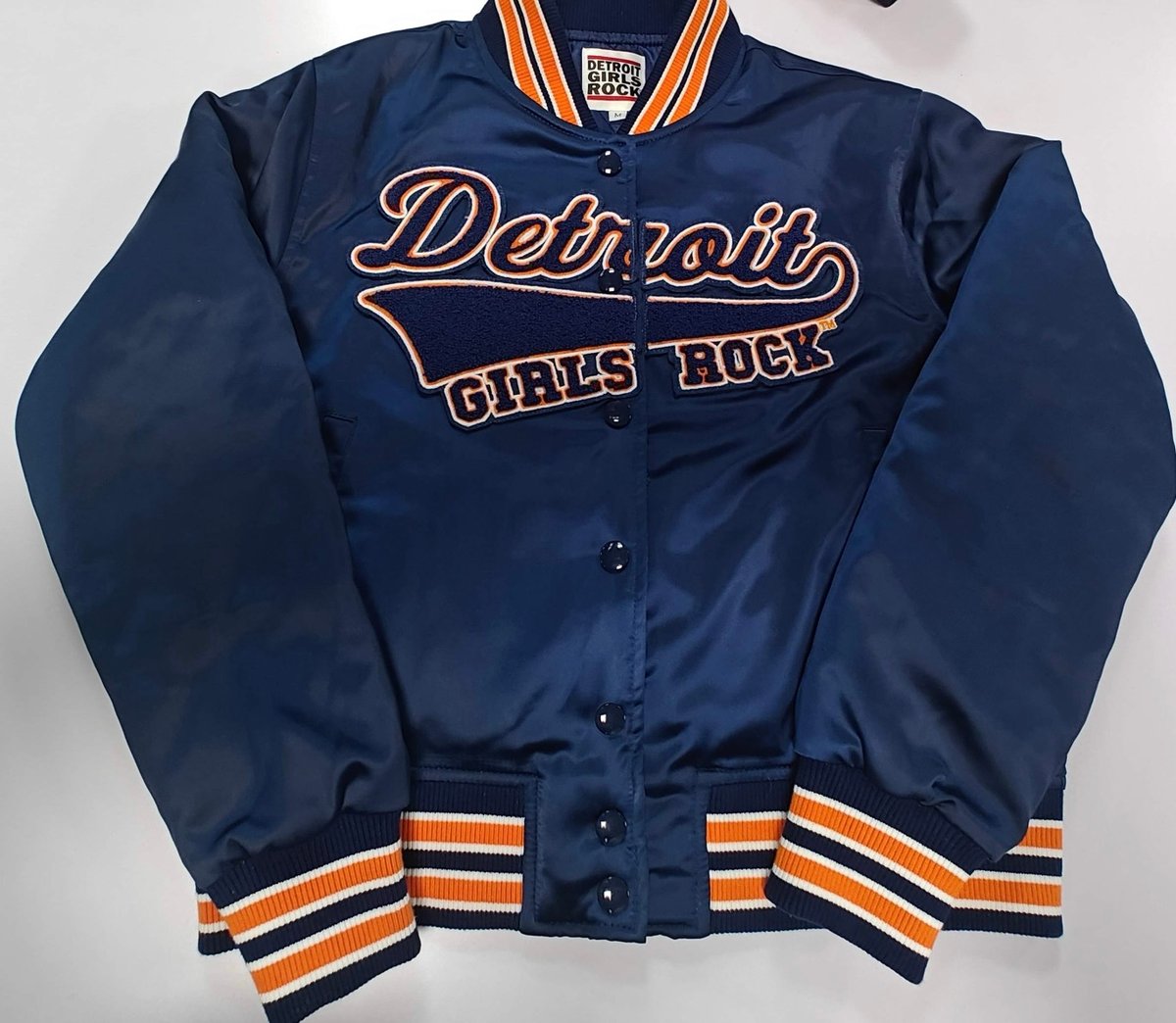 StarHer Jacket ~ Navy Blue (with Vibrant Orange & White Accents ...