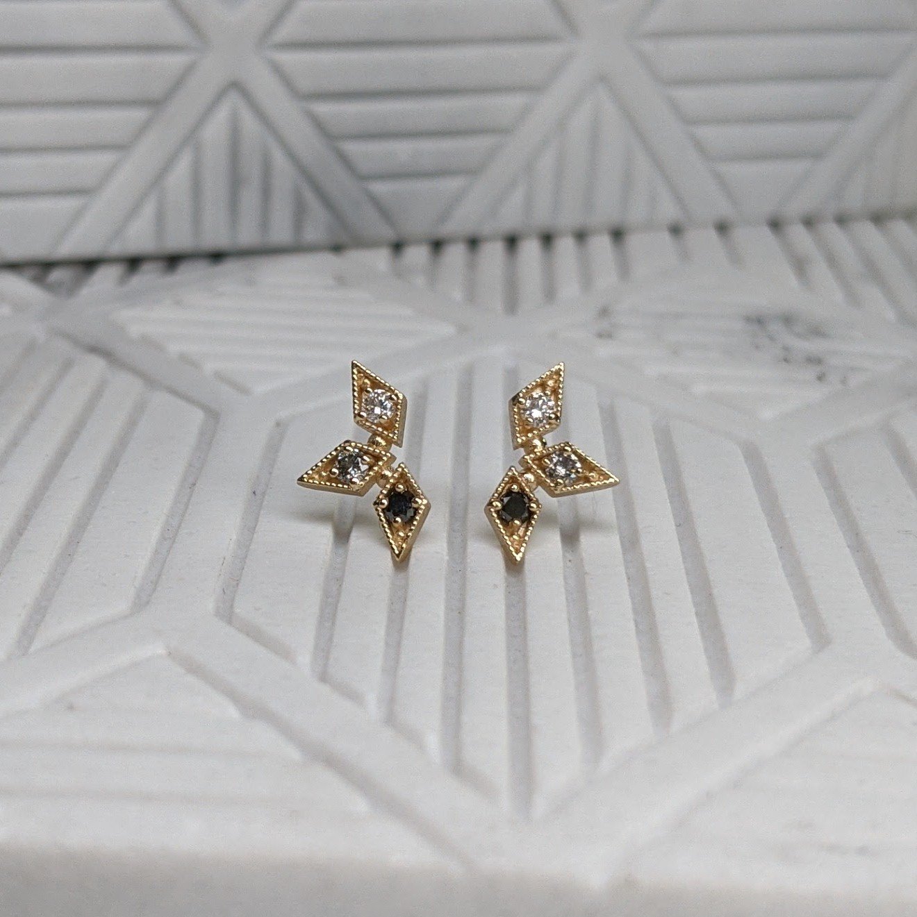 Triple Star Studs - Ombre Diamond | Stephanie Ellis Jewelry Triple Star Studs - Ombre Diamond | Stephanie Ellis Jewelry