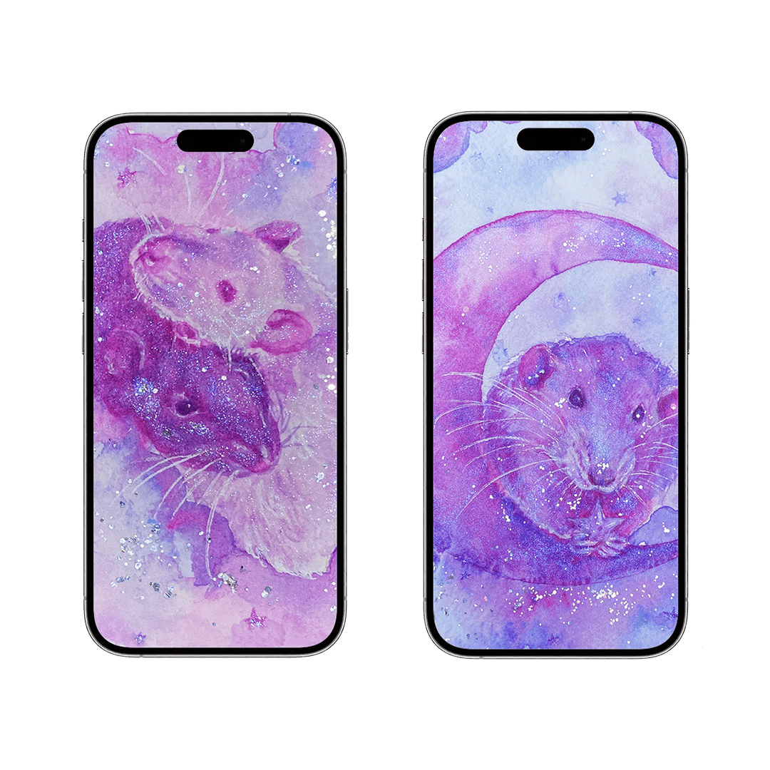 Rat Wallpaper Pair | Autumn Lynn Art