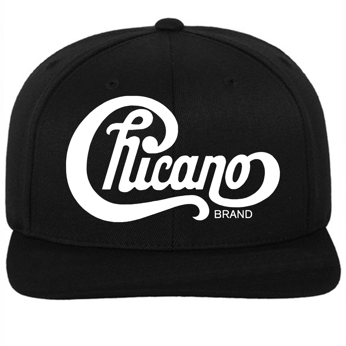 Cursive Script Black Snapback | Chicano Brand