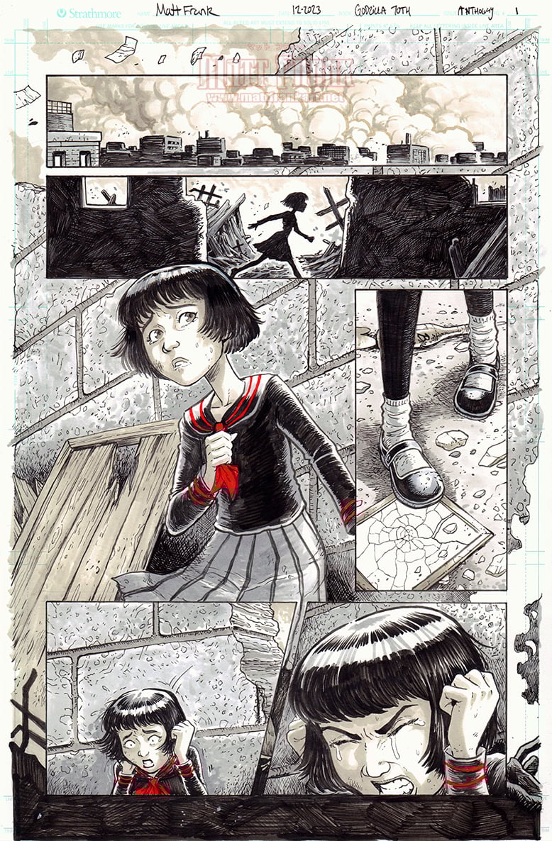 Godzilla 70th Anniversary - Page 1 Original Comic Art | Matt Frank Art