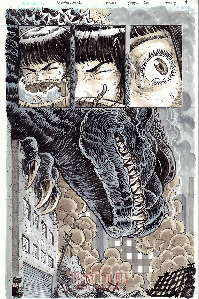 Godzilla 70th Anniversary - Page 9 Original Comic Art | Matt Frank Art