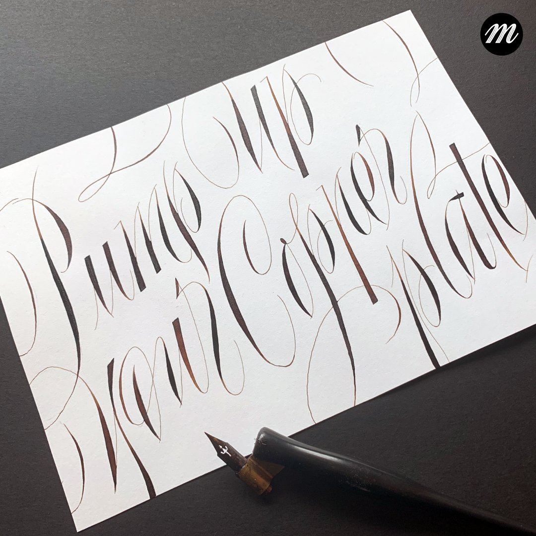 Pump Up Your Copperplate Calligraphy (L2) | Maria Montes Online Store