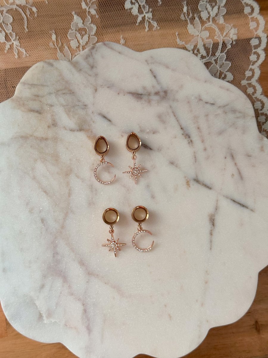 Moon & Stars (ROSE GOLD) | Luna Lure Jewelry