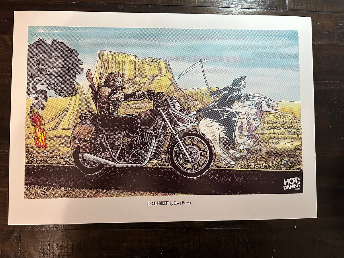 DEATH RIDER ART PRINT | Hot Damn Arts