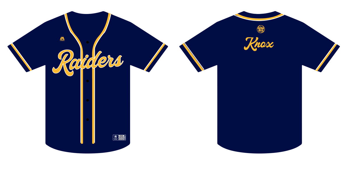 Raiders Heritage-Style Baseball Jersey | Knox Raiders Online Store