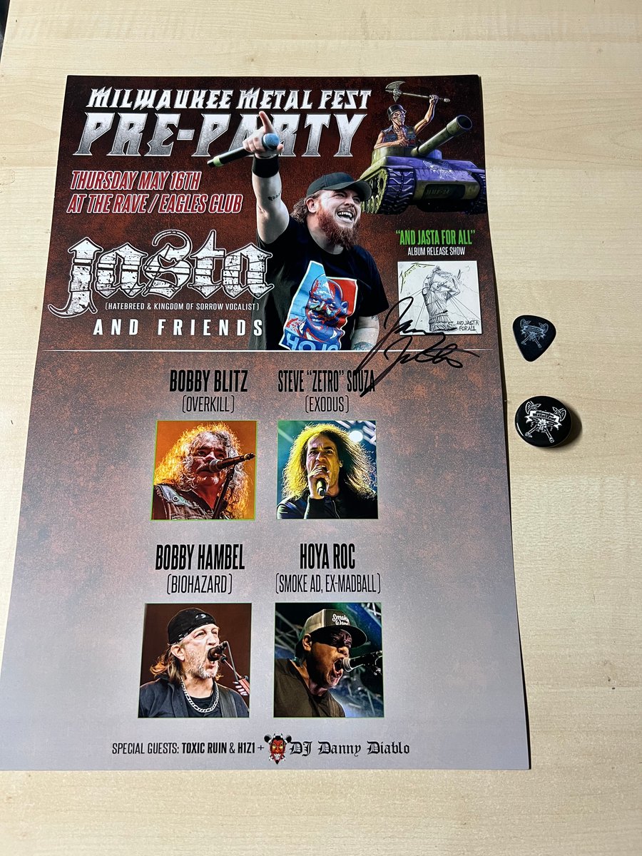 MILWAUKEE METALFEST PRE-PARTY POSTER + GUITAR PICK & PIN | Martyr ...