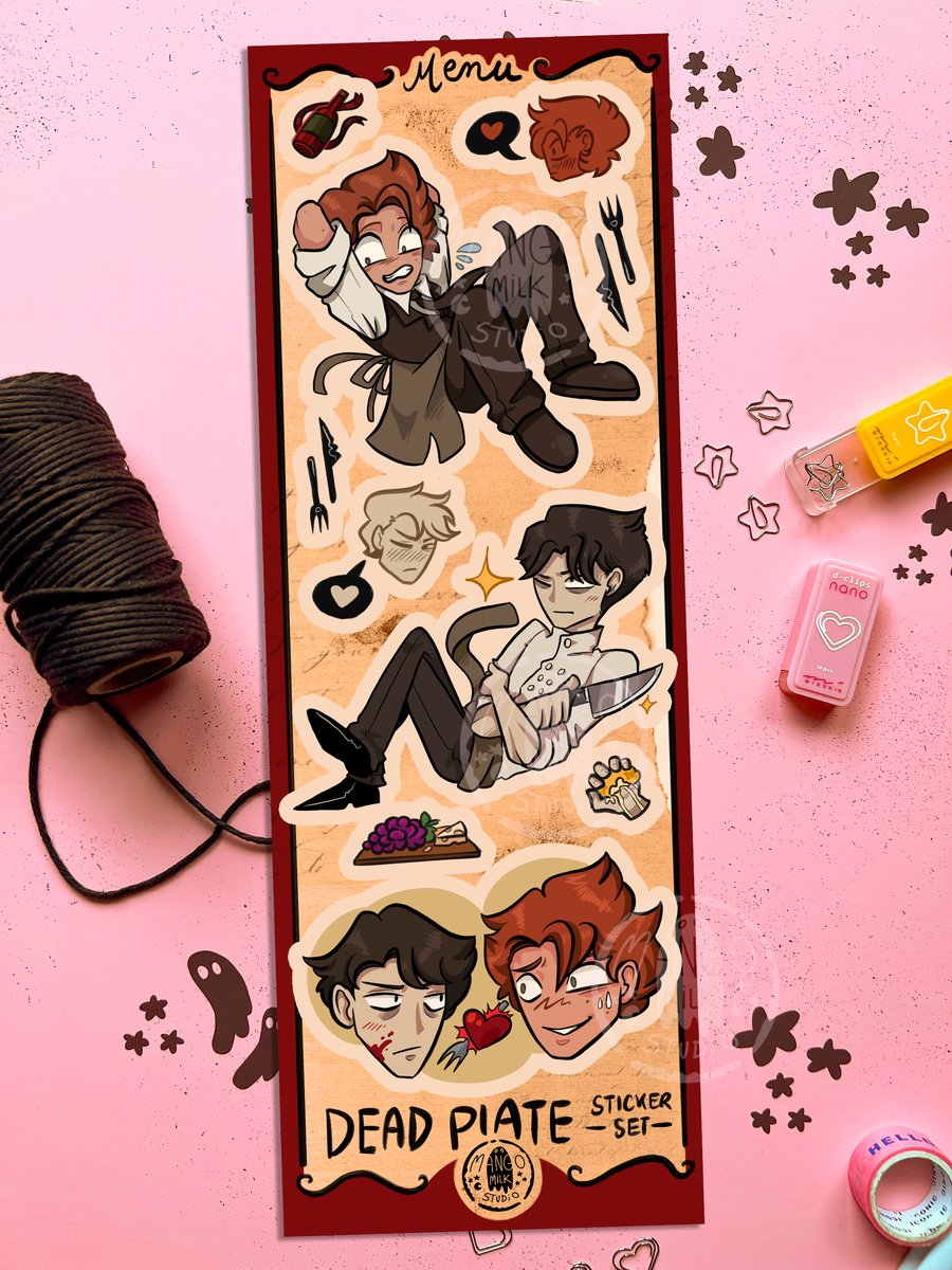 Menu Vinyl Sticker Set | Dead Plate | mangomilkstudio