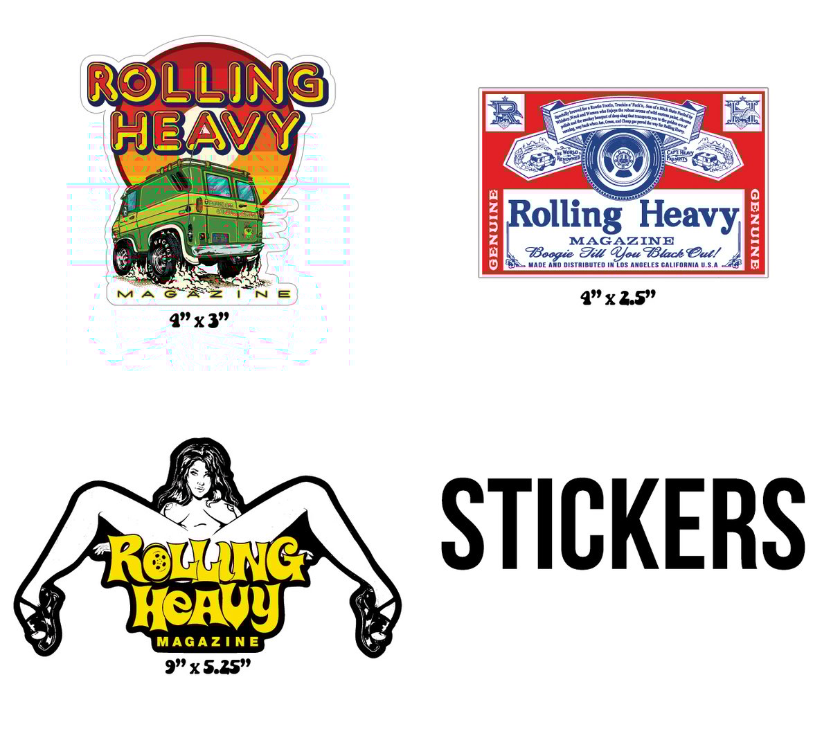 Rolling Heavy Magazine Stickers | Rolling Heavy Magazine