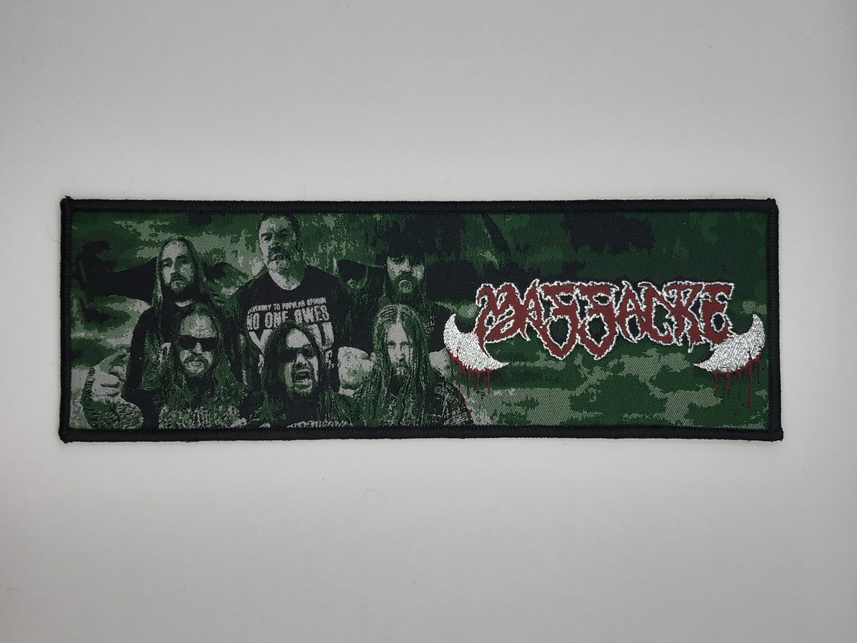 Official Massacre - Band Header Black Border Stripe Patch | RT Patches