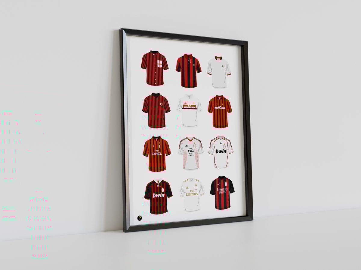 AC Milan Classic Shirts, Pennodraws Art Print | Pennodraws